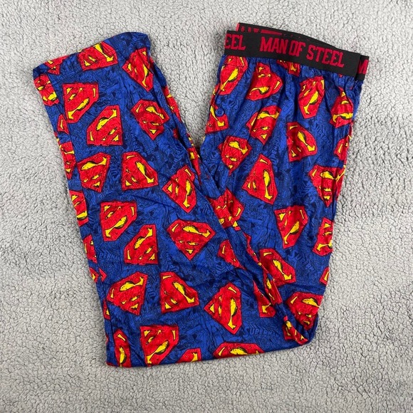 DC Comics | Pants | Dc Comics Mens Xlarge Red Blue Cotton Superman Logo ...